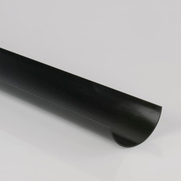 112mm Roundstyle Black PVC Gutter - Pipetek